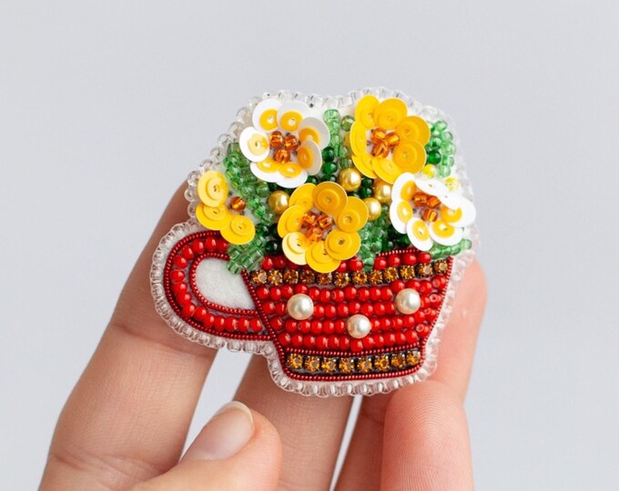 Fox Bead Embroidery Kit. Seed Bead Brooch Kit. DIY Craft Kit. Beading ...