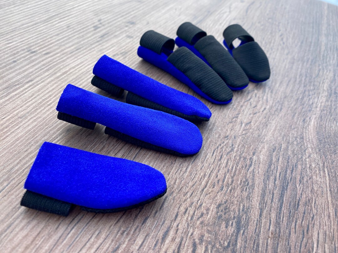 Blue Leather Thimble, Men's Finger & Thumb Guard, Wood Carving Tools ...