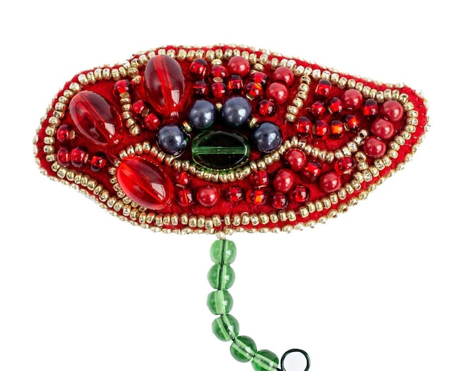 Clover Bead Embroidery Kit. Seed Bead Brooch Kit. DIY Craft Kit ...