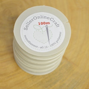 Invisible Monofilament Thread, 100m. Fising Line Embroidery Threads ...
