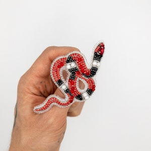 Snake Bead Embroidery Kit. Seed Bead Brooch Kit. DIY Craft Kit. Beading ...