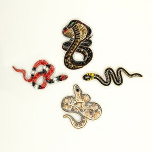 Python Bead Embroidery Kit. Seed Bead Brooch Kit. DIY Craft Kit. Snake ...