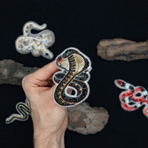 Snake Bead Embroidery Kit. Seed Bead Brooch Kit. DIY Craft Kit. Beading ...