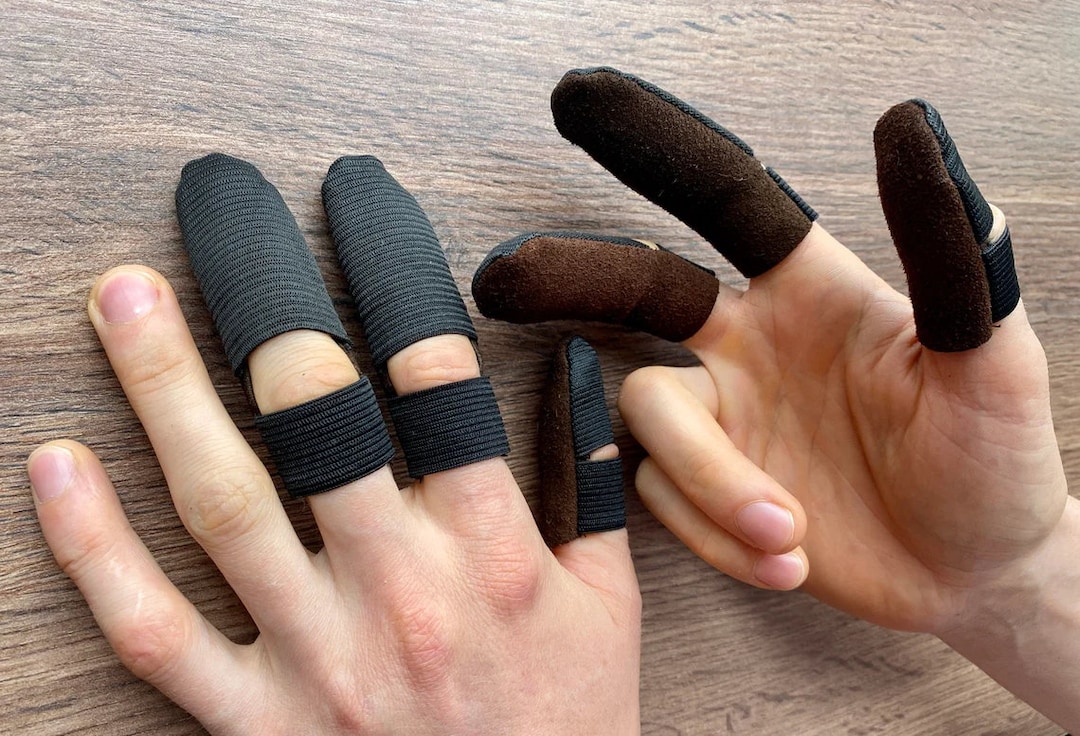 Leather Finger Protection, Brown Thumb Guard, Men's Sewing & Needle ...