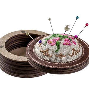 DIY Kit Box With Pin Embroidery Sewing Cushion, Full Kit With Materials ...