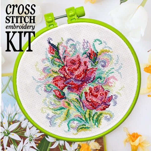 Rose Embroidery Kit - Etsy