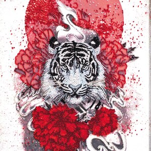 DIY Bead Embroidery Kit Bai Hu Tiger Kit Starter, Instructions and ...