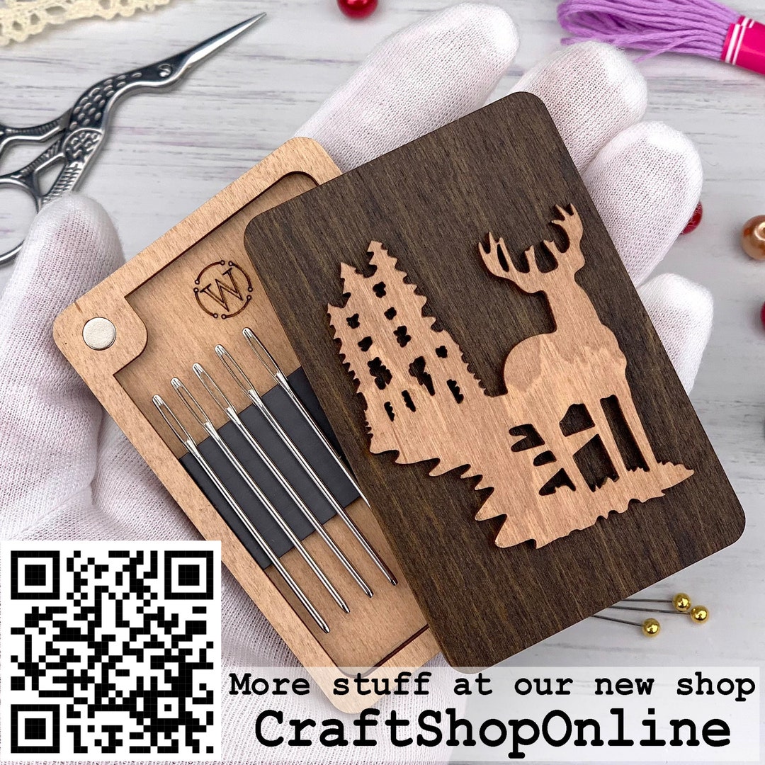 Personalisable Wooden Needle Holder, Magnetic Needle Minder, Sewing ...