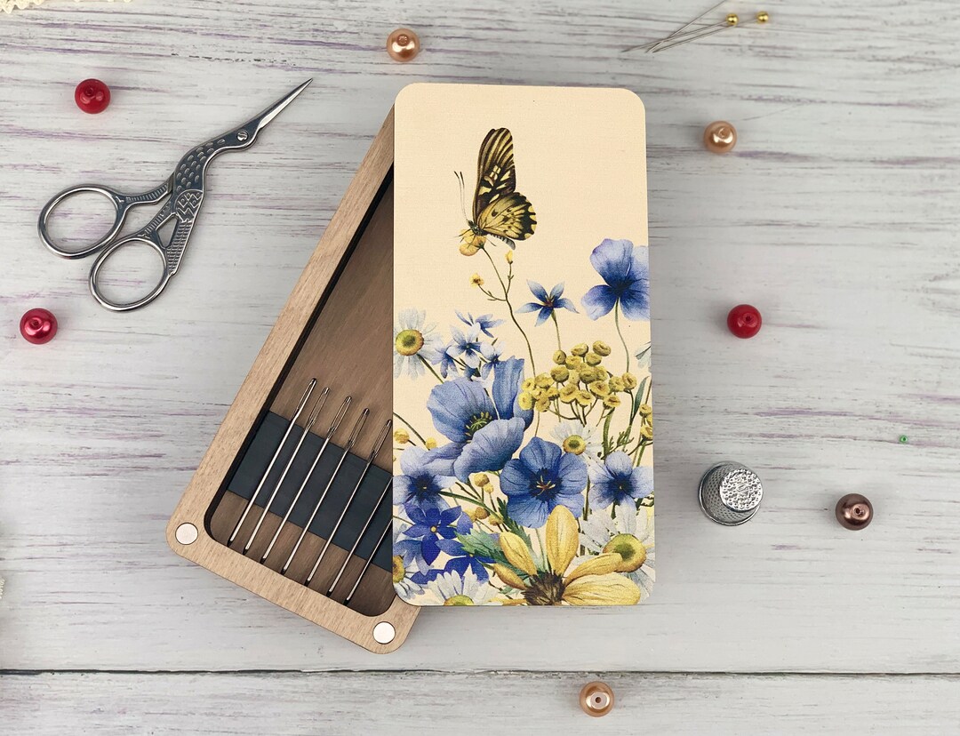 Wooden Needle Holder, Magnetic Needle Minder, Rectangular Needle Keeper ...