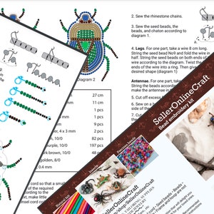 Praying Mantis DIY Beaded Brooch Kit, Praying Mantis Craft Kit, Jewelry ...