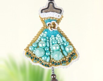 Clover Bead Embroidery Kit. Seed Bead Brooch Kit. DIY Craft Kit ...