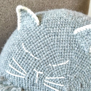 Cat Pillow Crochet Pattern, Cute Cat Digital Knitting Design, PDF ...