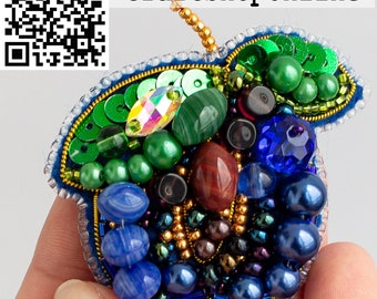 Feather Bead Embroidery Kit. Seed Bead Brooch Kit. DIY Craft Kit ...