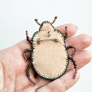 Scarab Beetle DIY Bead Embroidery Kit. Bead Brooch Kit. Insect Beading ...