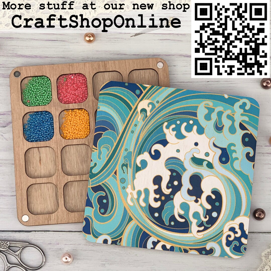 Seed Bead Organizer, Bead Sorting Tray, Wooden Box for Beads, Beading ...