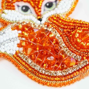 Fox Bead Embroidery Kit. Seed Bead Brooch Kit. DIY Craft Kit. Beading ...