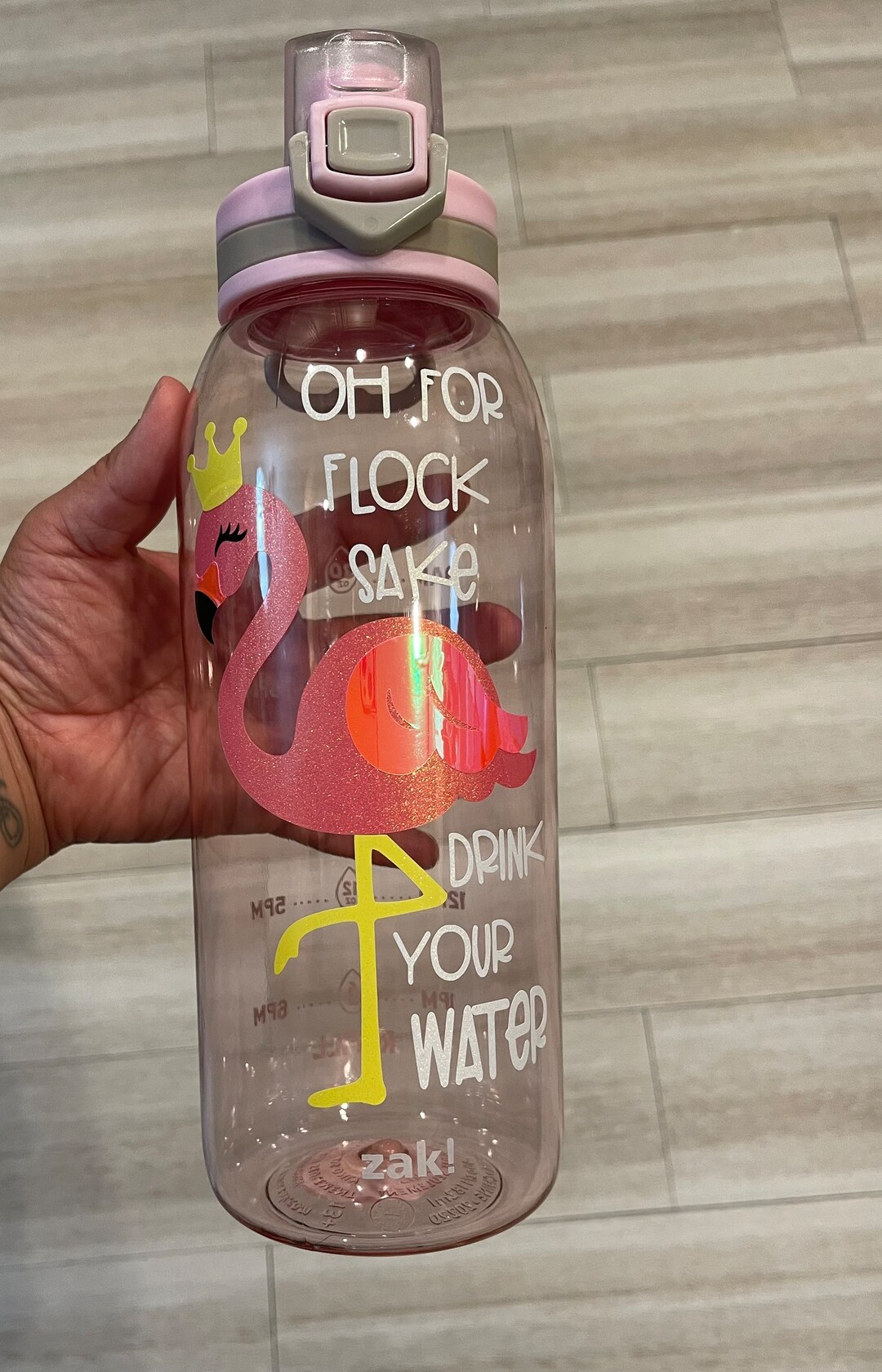 Flamingo Water Bottle, Cute Water Bottle, Motivational Water Bottle - Etsy