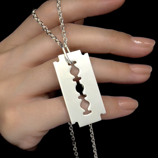 Razor Blade Necklace - Etsy