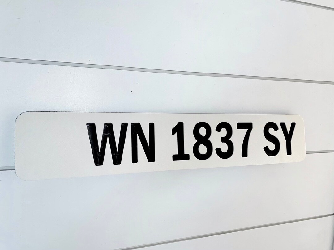 Basic Custom Engraved State Registration Numbers, Durable Personalized ...