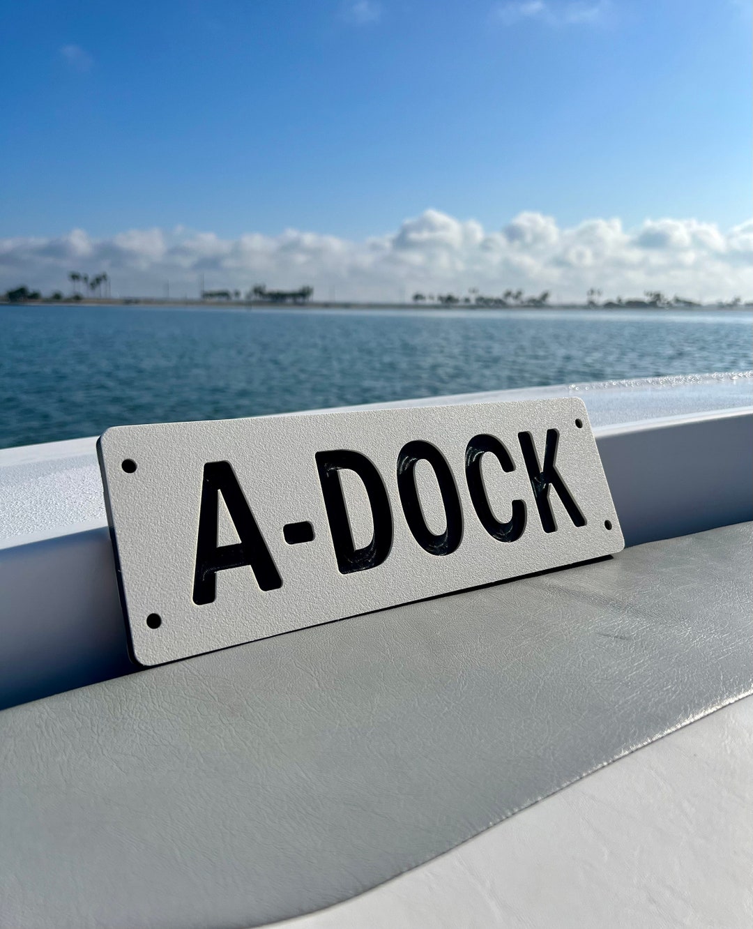 Custom Engraved Horizontal Dock Sign, Personalized Boat Dock Plaque for ...
