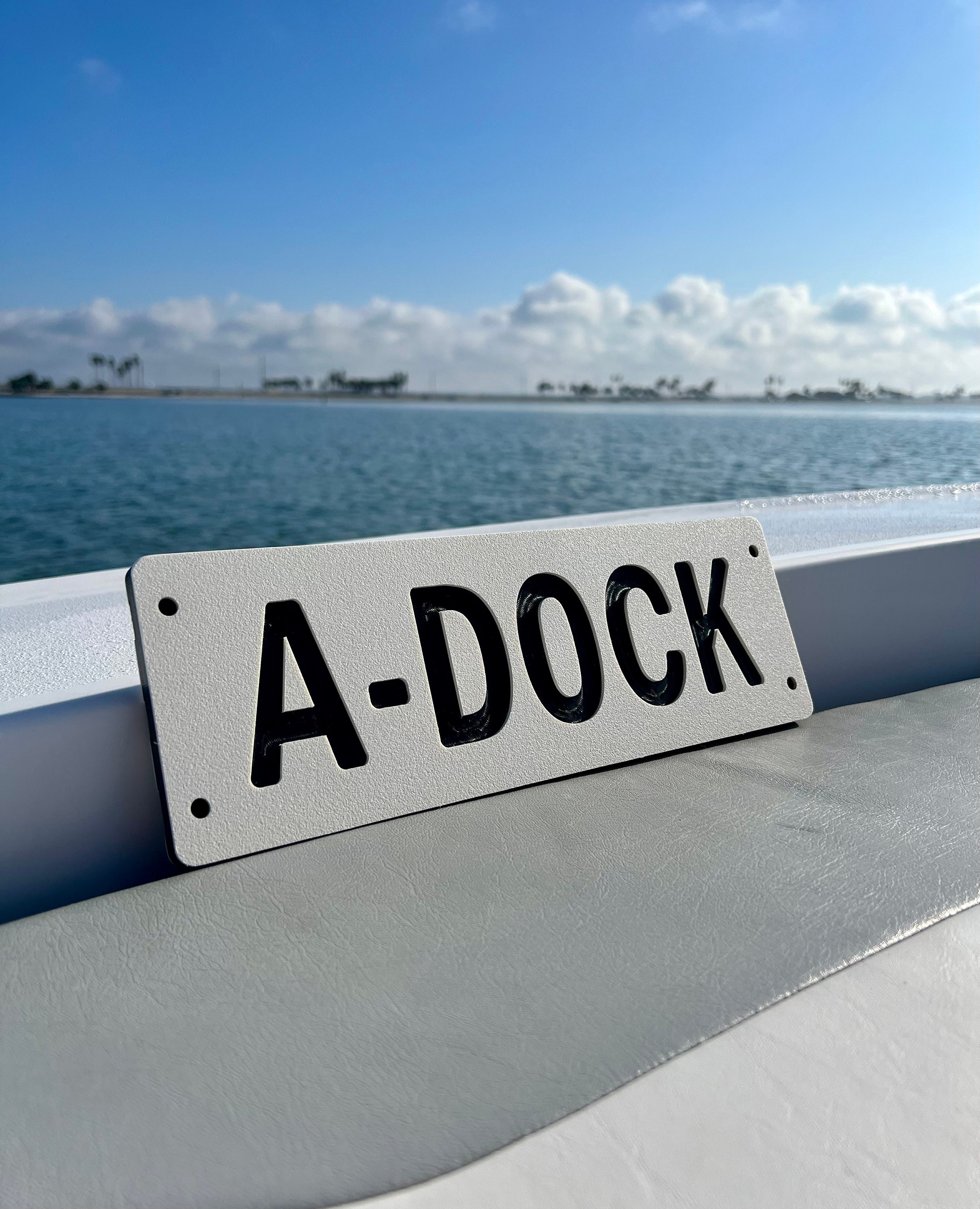 Custom Engraved Horizontal Dock Sign, Personalized Boat Dock Plaque for ...