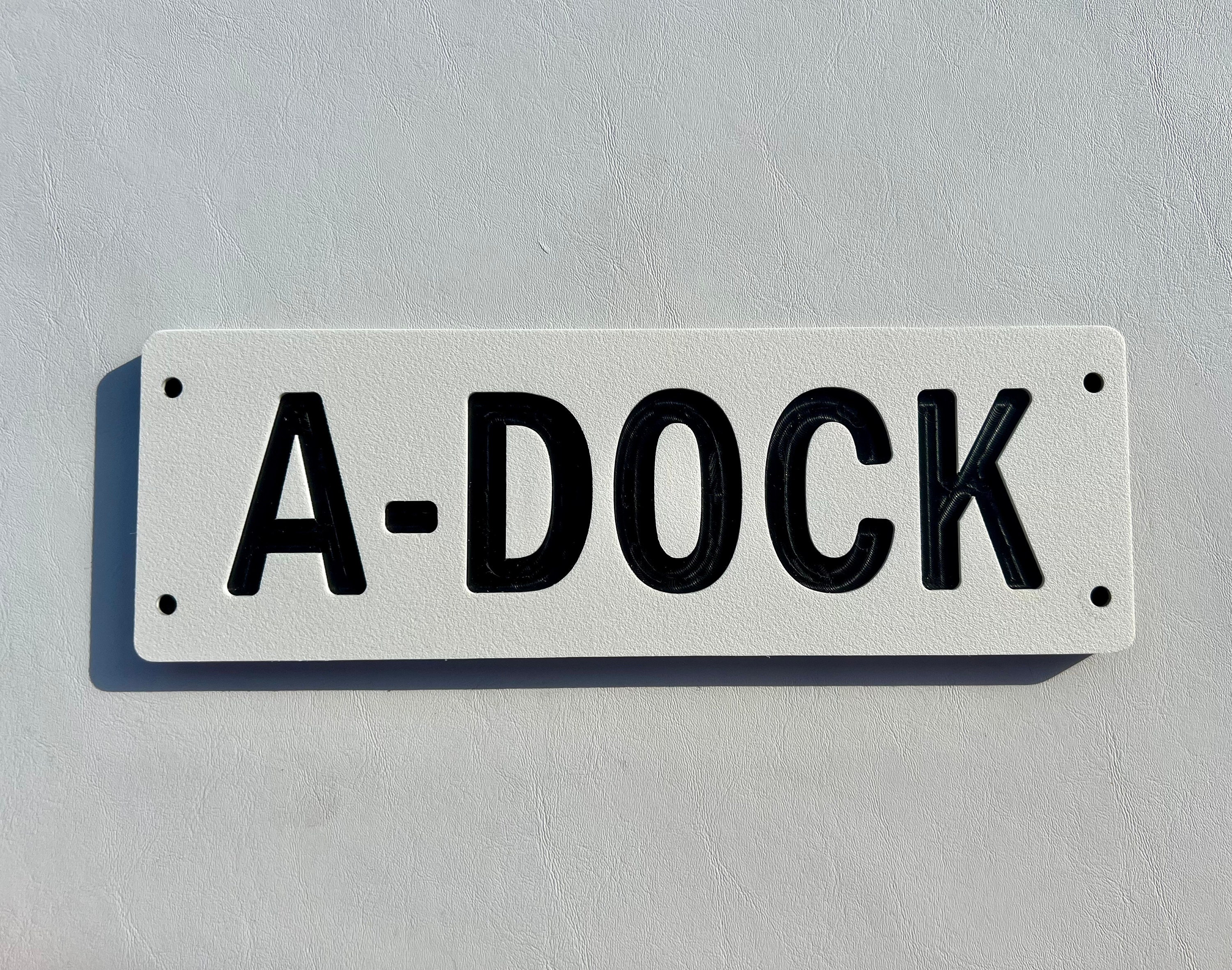 Custom Engraved Horizontal Dock Sign, Personalized Boat Dock Plaque for ...