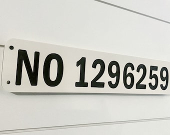 Coast Guard Documentation Placard, Vessel Official Number - Etsy
