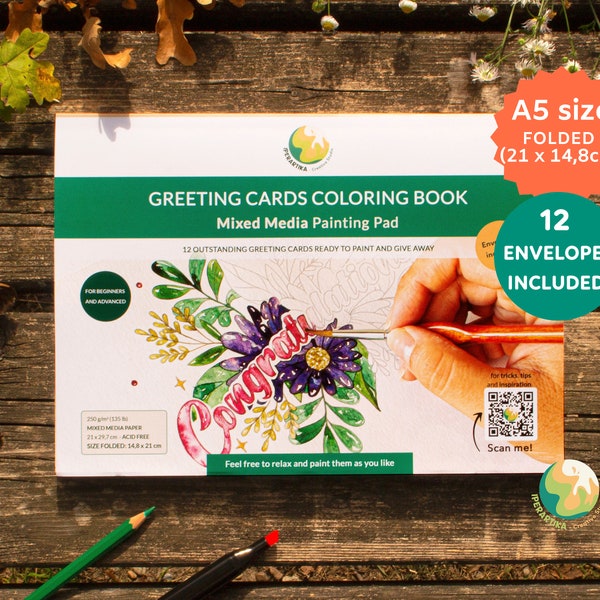 Adult Coloring Greeting Cards