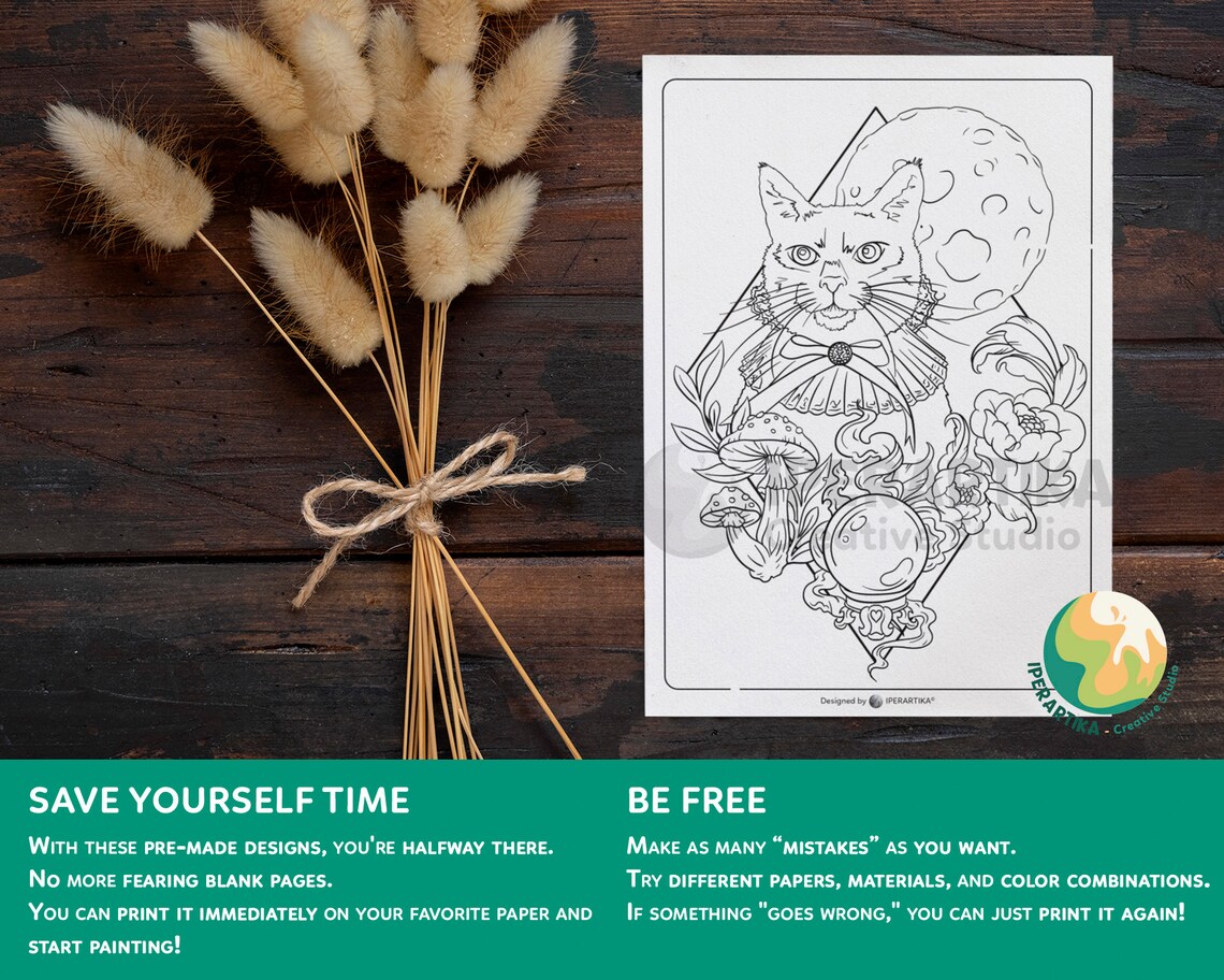 Black Cat COLORING PAGE Printable Halloween Coloring Pages - Etsy