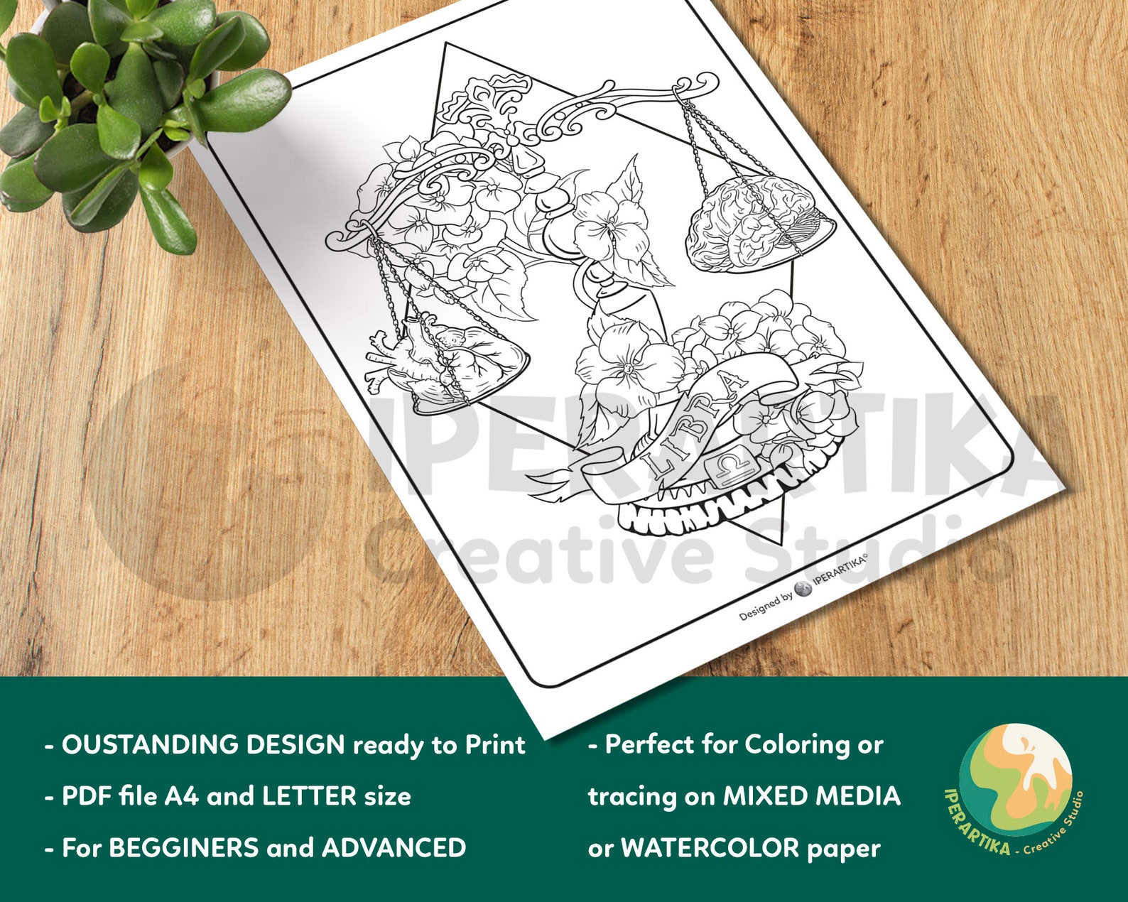 Libra COLORING PAGE Printable Zodiac Signs Coloring Pages - Etsy
