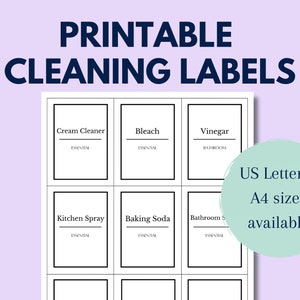 Printable Cleaning Labels Organisation Stickers Template Labels for ...