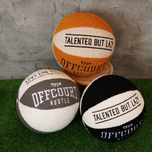 Ball Pillow - Basketball Pillow - Basketball Plush - Embroidered Pillow ...
