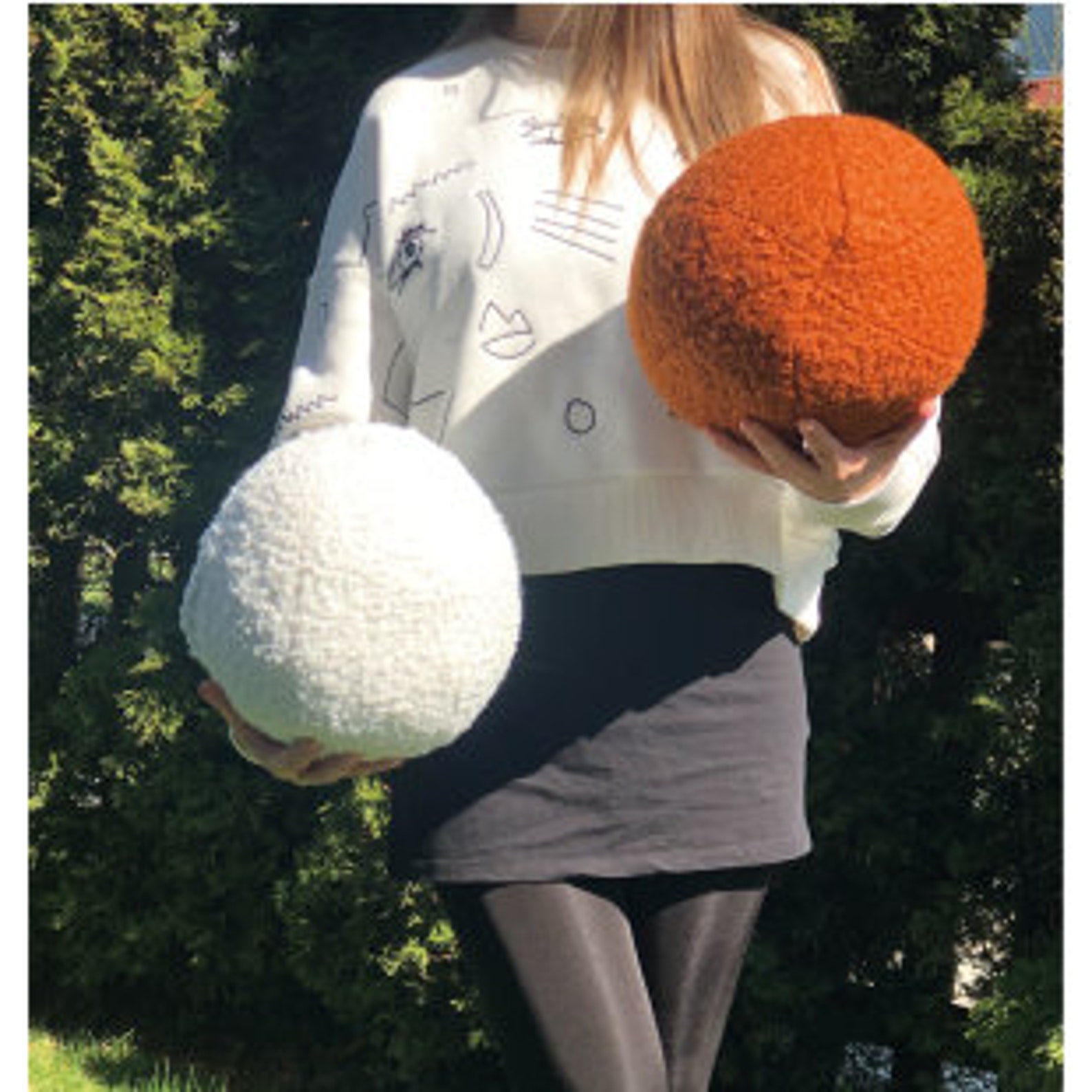 Teddy Boucle Ball Pillow Teddy Ball Cushion Teddy Bear - Etsy