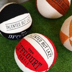 Ball Pillow - Basketball Pillow - Basketball Plush - Embroidered Pillow ...