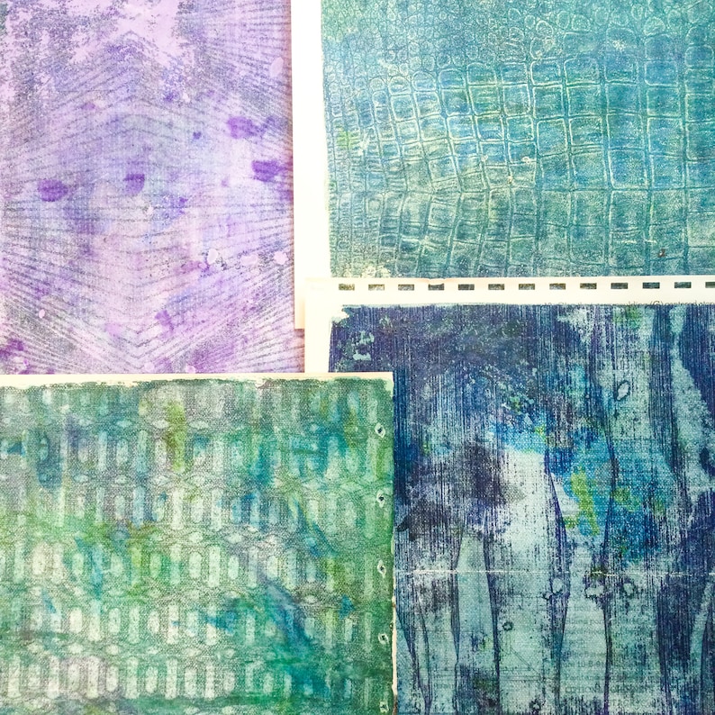 Textured Wallpaper Grab Bag 6-pack for Spectacular Gel Plate Prints - Etsy