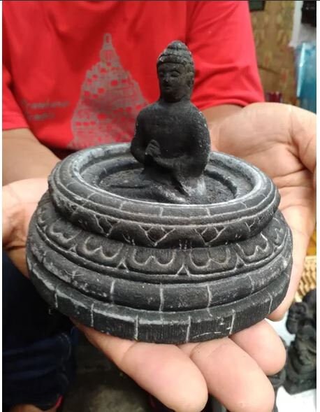 Miniature Stupa of Borobudur Temple Stone Temple Material 17 Cm - Etsy