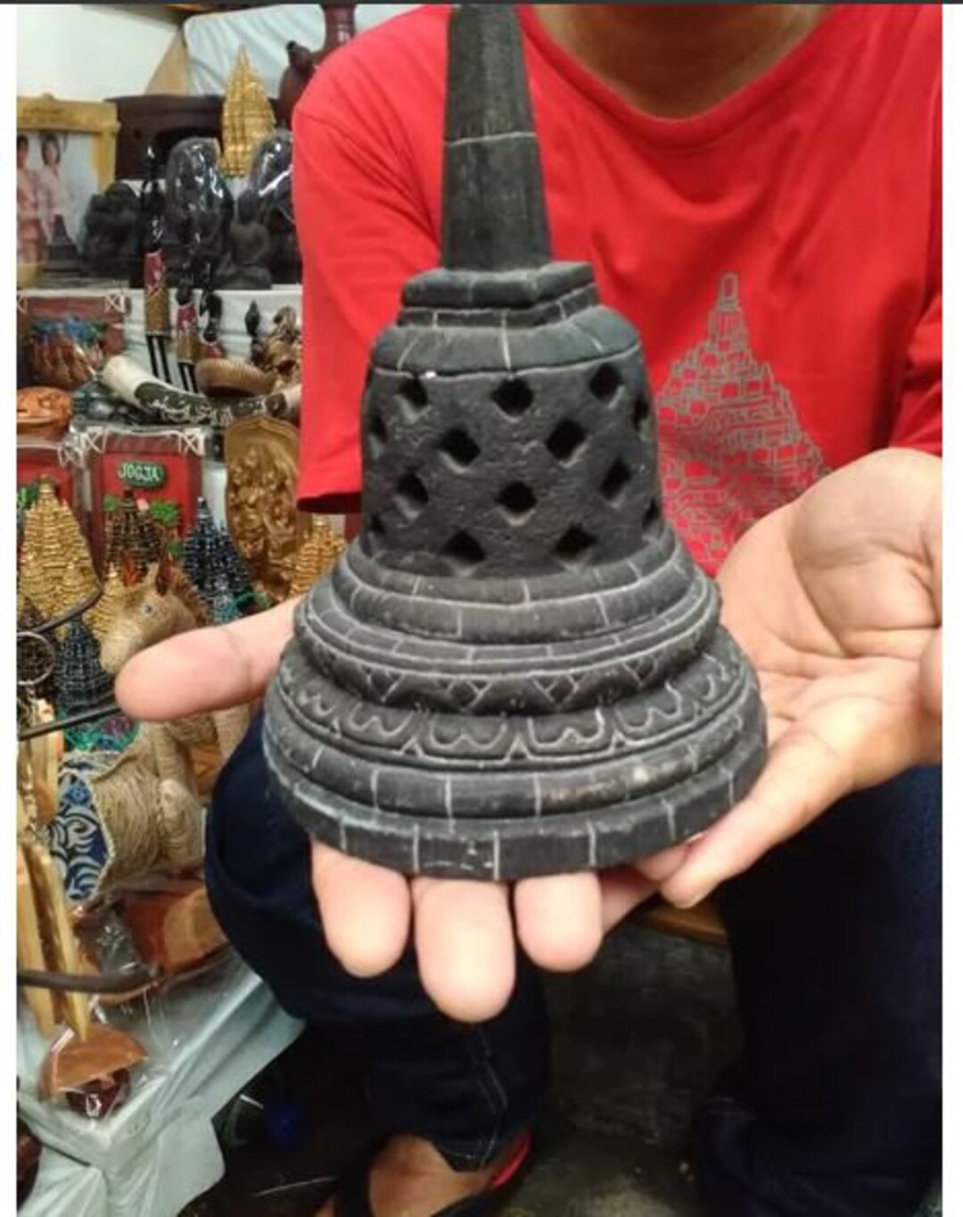 Miniature Stupa of Borobudur Temple Stone Temple Material 17 Cm - Etsy