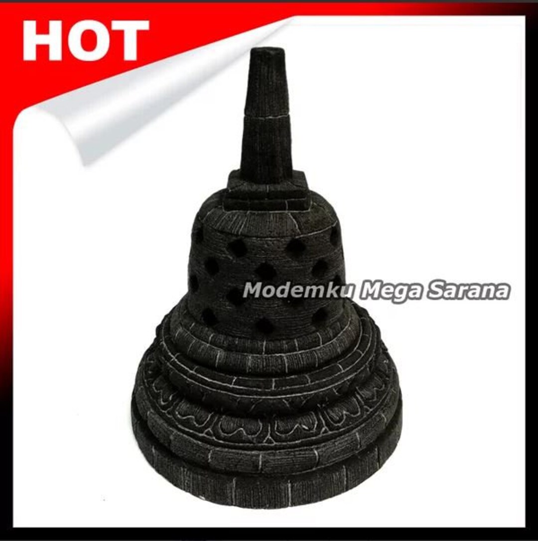 Miniature Stupa of Borobudur Temple - Buddha Statue Size M - 8x8x11 Cm ...