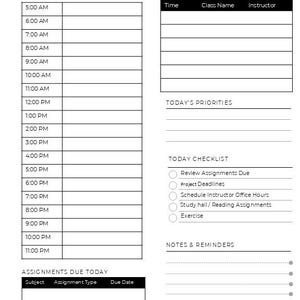 Academic Planner for Your Daily Routine - Customizable 2025 Planner for ...