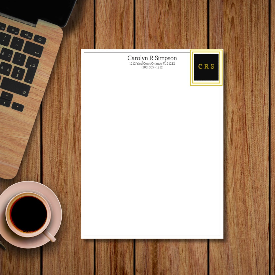 Custom Printed Letterhead Stationery for Small Business Owners Unique ...