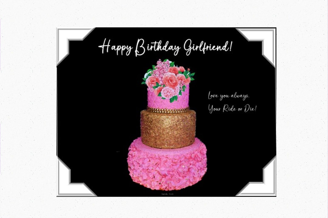 Happy Birthday Note Card Happy Birthday Stationery Birthday Cake Card ...