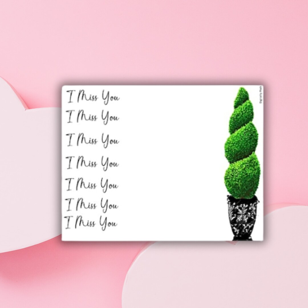 Personalized Stationery I Miss You Note Cards Personalized Note Card ...