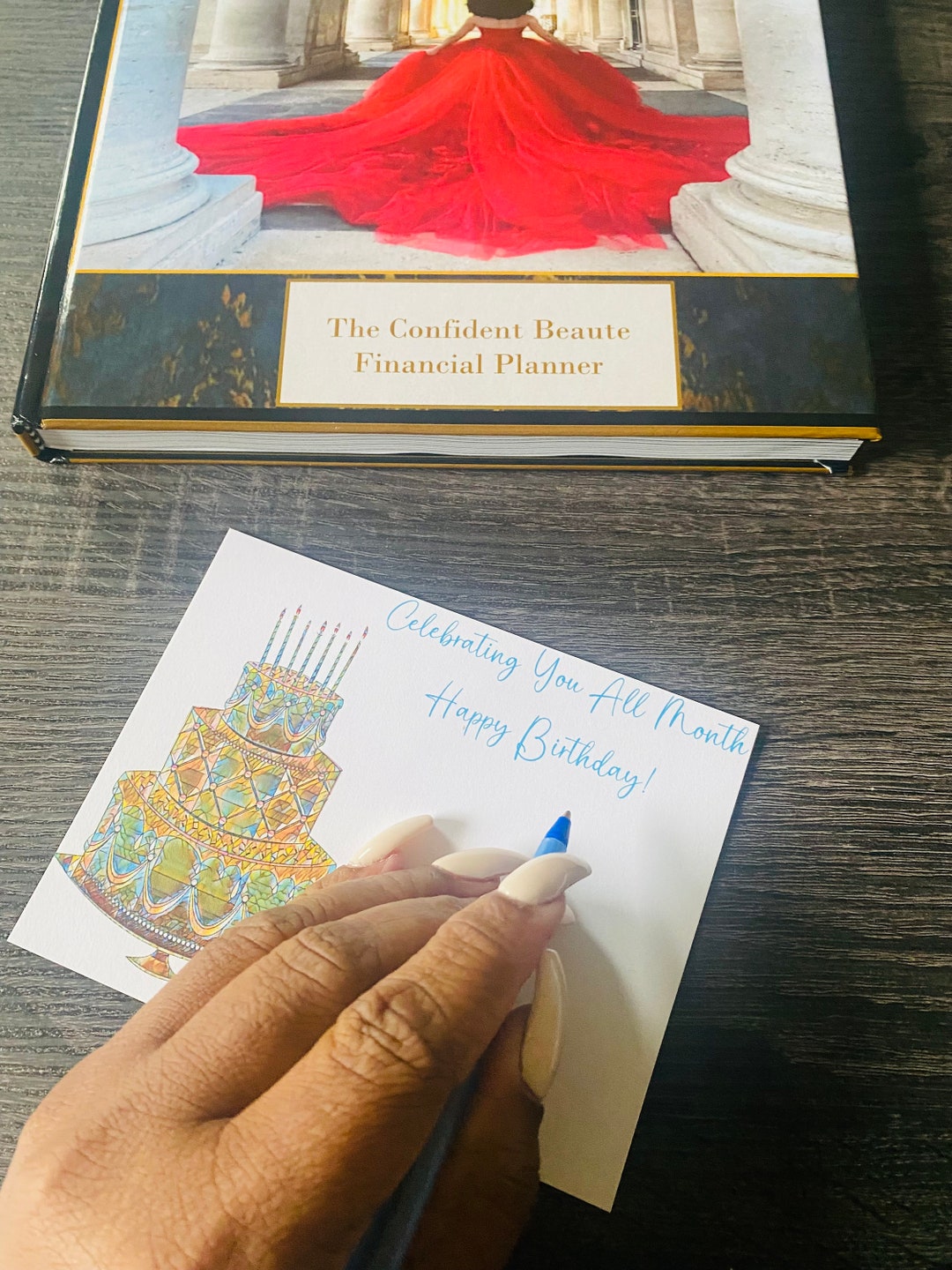 Happy Birthday Note Card Happy Birthday Stationery Birthday Cake Card ...