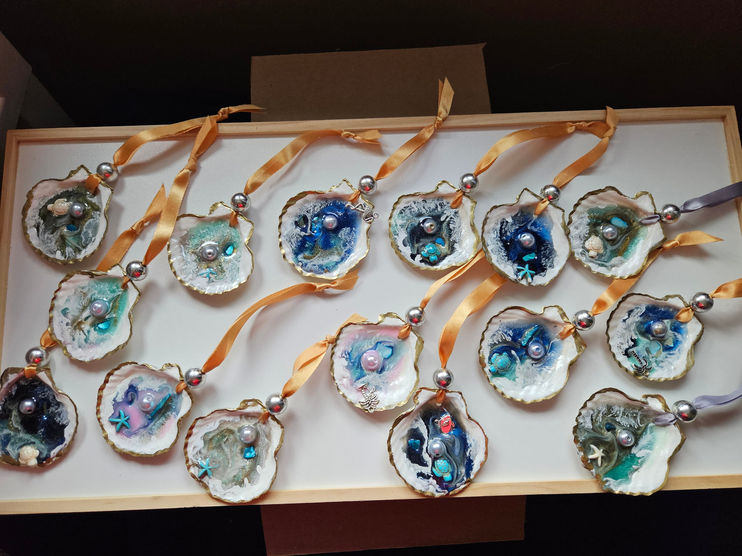 Seashell Ornaments, Beach Ornament, Ocean Ornament, Christmas Ornaments ...