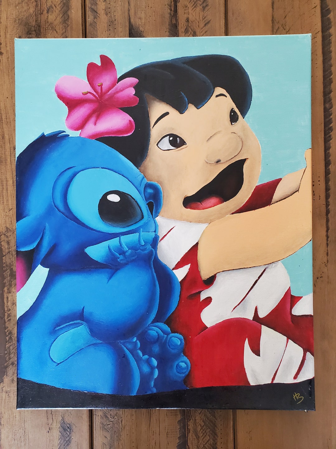Hand Painted Lilo and Stitch - Etsy