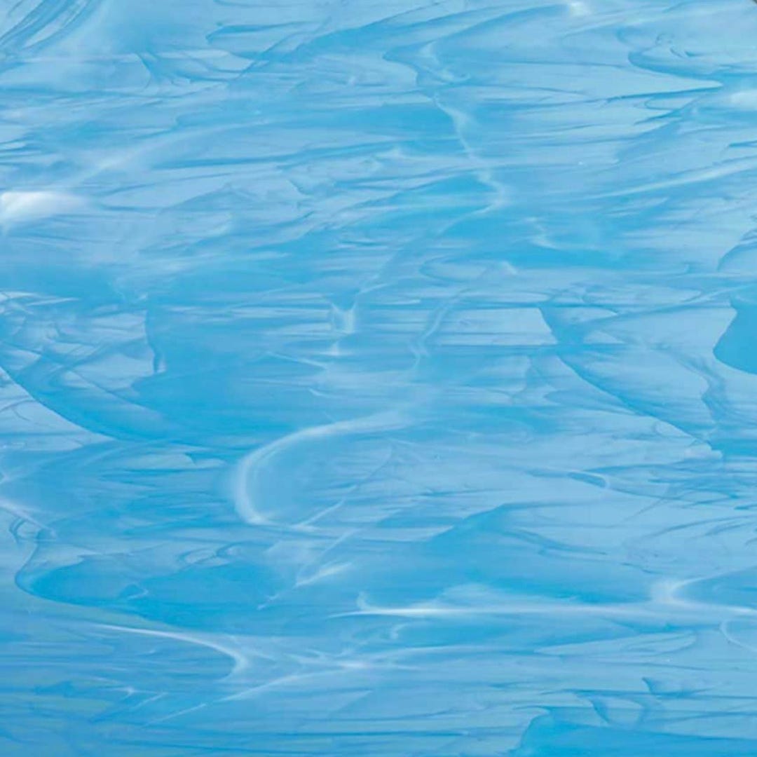 Spectrum Sky Blue White Wispy Art Glass for Stained Glass Production ...
