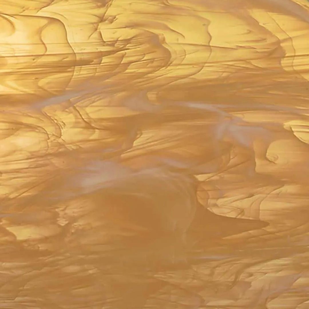 Spectrum Pale Amber White Wispy Art Glass for Stained Glass Production ...
