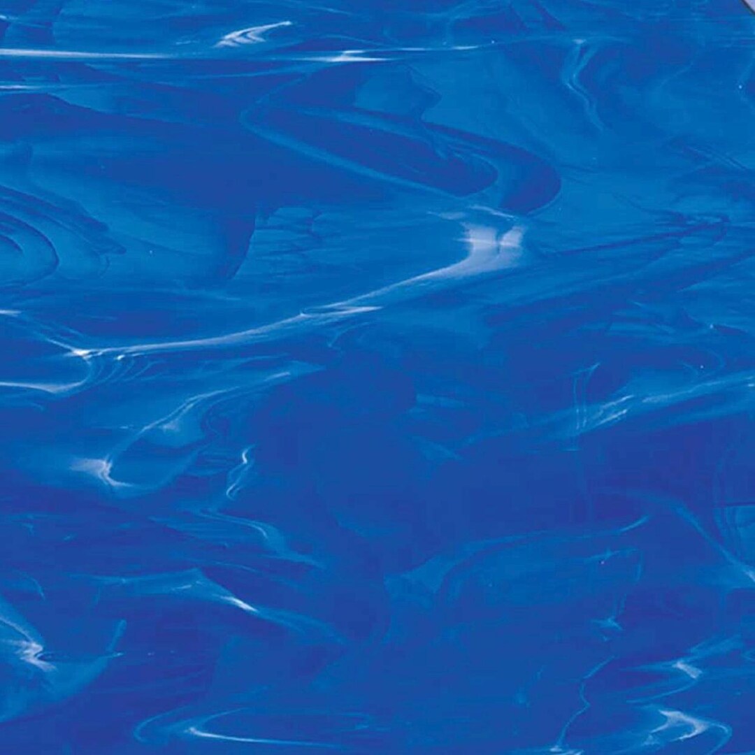 Spectrum Dark Blue White Wispy Art Glass for Stained Glass Production ...