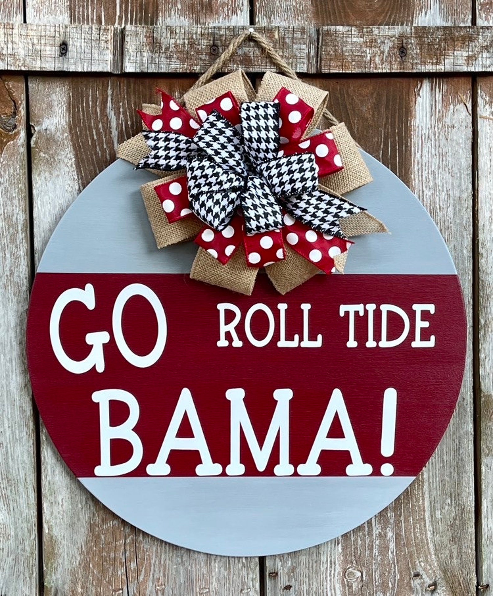 Go Bama | Roll Tide | University of Alabama | Door Hanger | Wreath ...