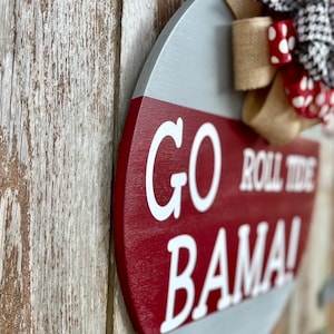 Go Bama | Roll Tide | University of Alabama | Door Hanger | Wreath ...